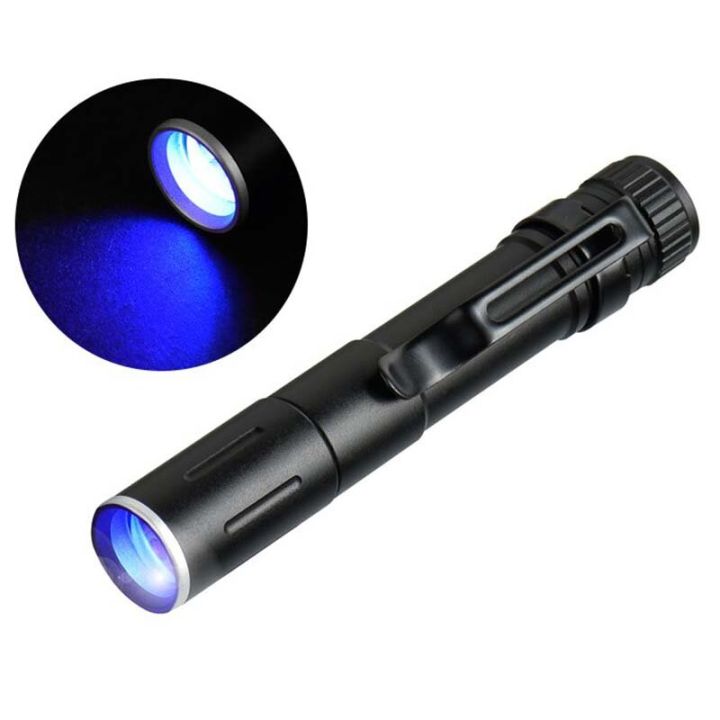 395nm UV LED Flashlight Portable Pen Light 3 Lighting Modes Mini Pen ...