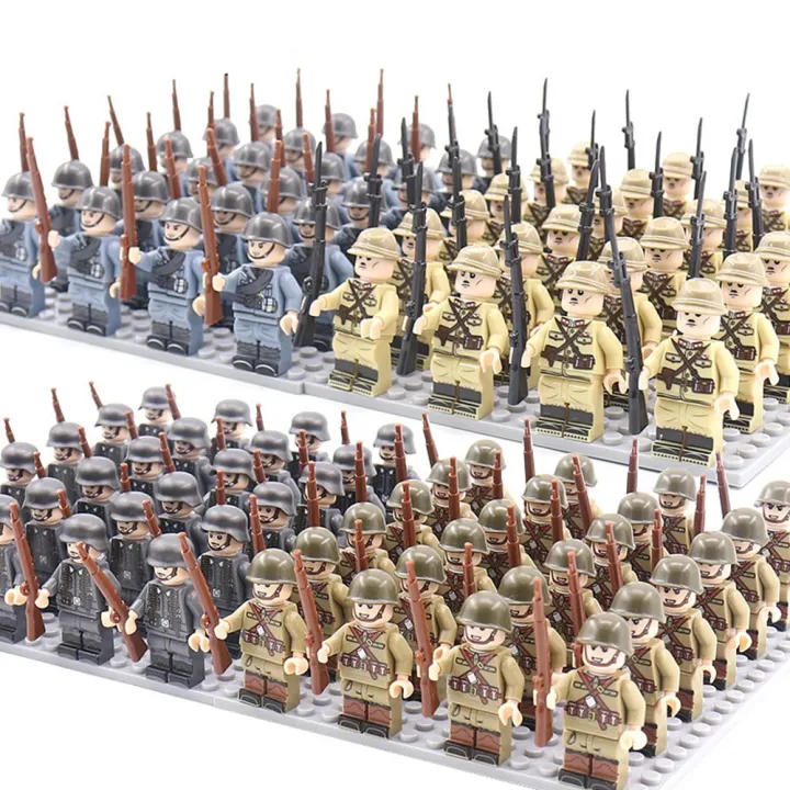 24pcs WW2 Battlefield Tank Plastic Toy Playset Model Building Kits ...