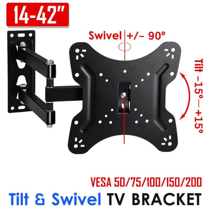 TV Wall Mount Bracket 14-42 / 14-55 Inch LED LCD Adjustable Rotatable ...