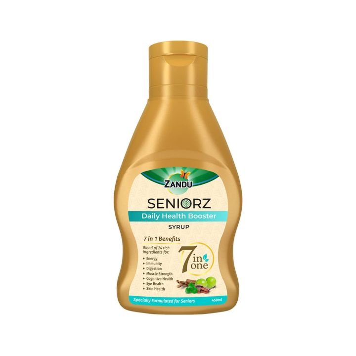 Zandu Seniorz Daily Health Booster Syrup| 450ml | Helps improve ...