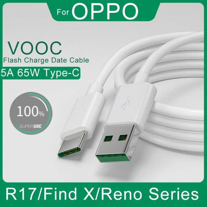 5A 65W Type C Super Fast Charging Cable For OPPO Find X Reno R17 K7 K5 ...