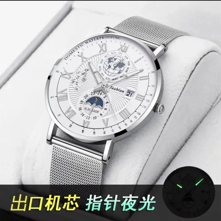2025 Thin Fully Automatic Men's Watch with Calendar and Luminous Hands ...