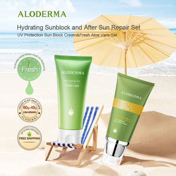 ALODERMA Natural Aloe Sun Protection Suit UV Face Sunscreen SPF36 PA++ ...