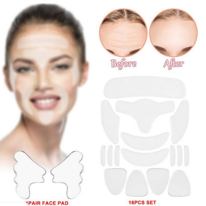 18pcs Eye Forehead Patch Silicone Lifting Pad Reusable Wrinkle Removal ...