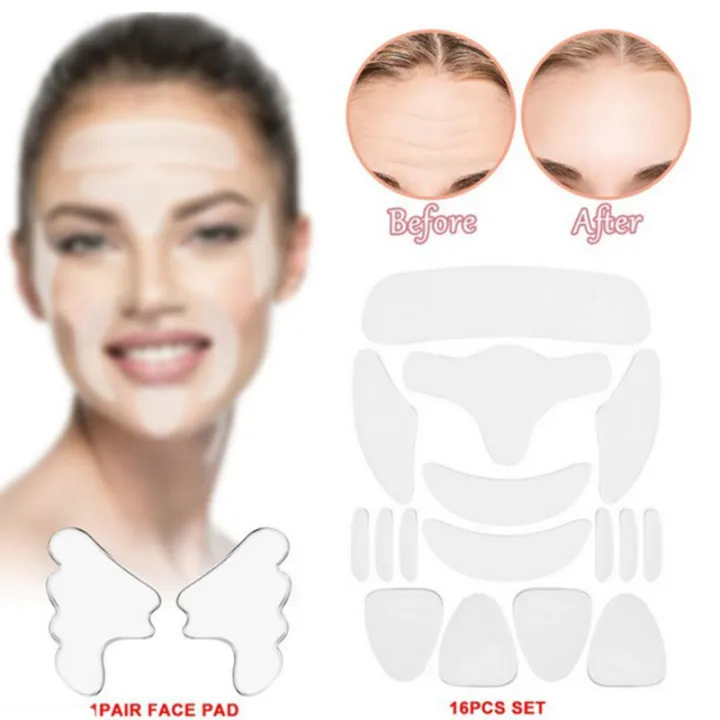 18pcs Eye Forehead Patch Silicone Lifting Pad Reusable Wrinkle Removal ...