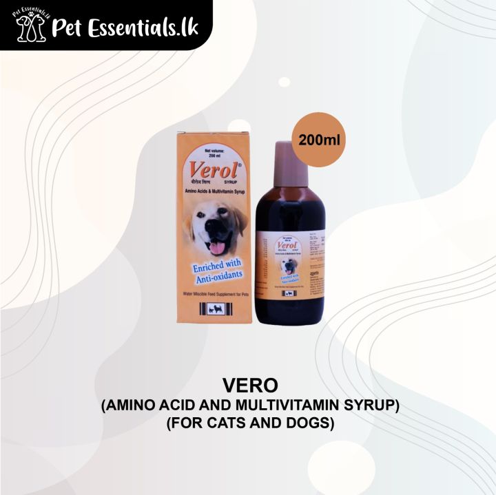 Verol (Amino acid & Multivitamin syrup) (For Cats & Dogs) | Daraz.lk