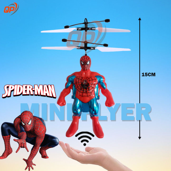 QP USB Rechargeable Spider Man Flying Hand Sensor Aircraft | Daraz.lk
