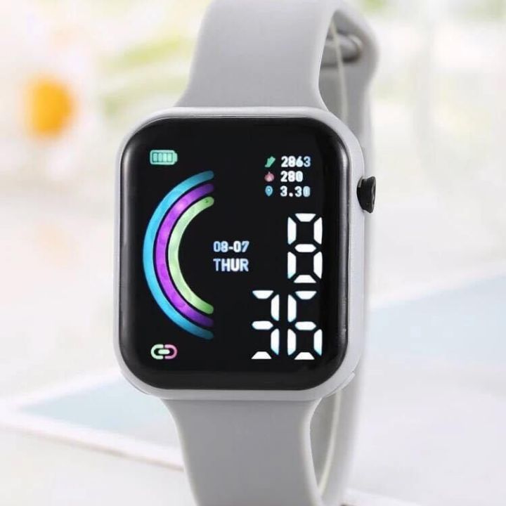 LED Digital Fashionable Luxury Silicone Band Sports Colourful Belt ...