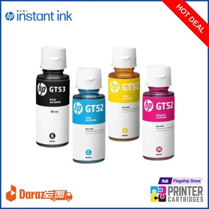 HP GT53, GT53XL Black (1VV22AA , 1VV21AA) GT52 Yellow (M0H56AA)/Magenta ...
