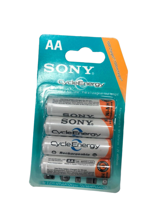 AA Sony Rechargeable Battery | 4 Pcs | Daraz.lk