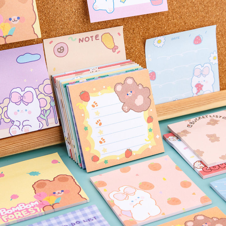 80*80mm Cute Cartoon 3-in-1 Sticky Notes Total 90 Pieces | Daraz.lk