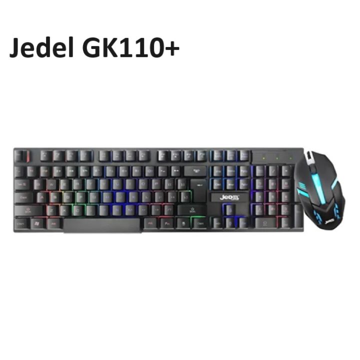 JEDEL GK112 Gaming Keyboard + MOUSE COMBO With LED RGB BACKLIGHT USB ...