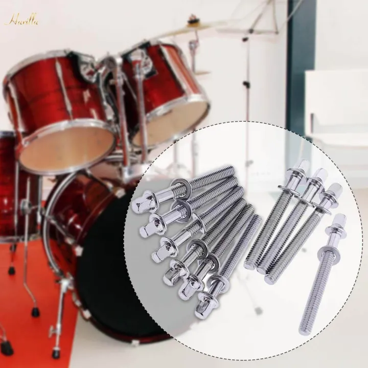 10x Drum Tight Screw Musical Instrument Accessory Durable Tension Rods ...