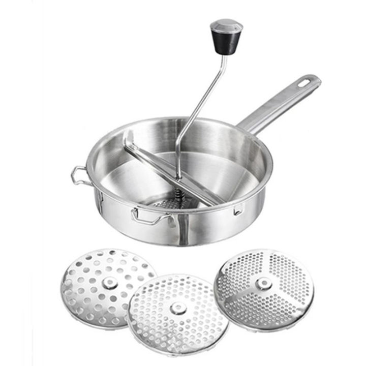 Stainless Steel Rotary Food Mill Potato Masher Vegetable Fruits Puree ...