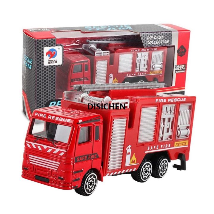 DISICHEN 【Lejia】Fire Engine Vehicles Fire Truck Fire Ladder Climbing ...