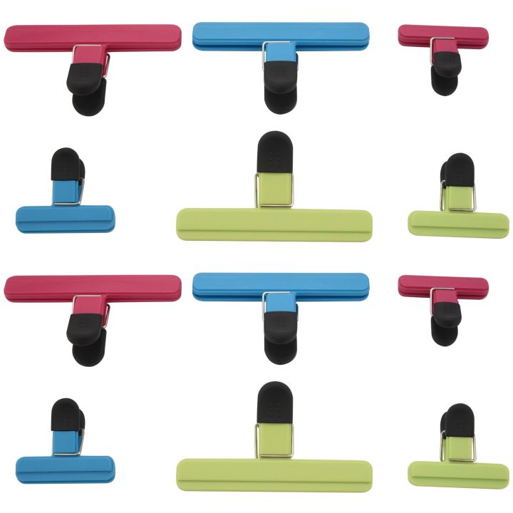 12X Large Chip Bag Clips Food Clips Plastic Heavy Duty Air Tight Seal ...
