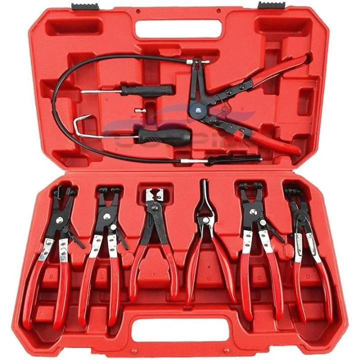 9Pcs Auto Hose Clamp Ring Plier Set Flexible Wire Cable Type Joint Boot ...