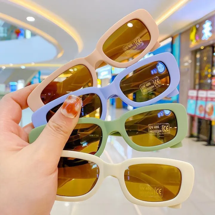 Original [ New ]2023 Children's Square Sunglasses Frosted Cartoon Baby ...