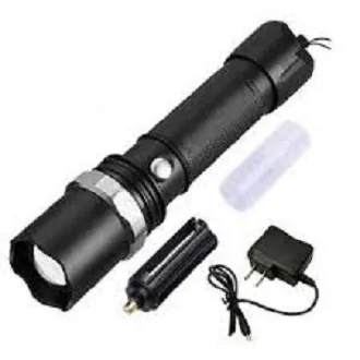 Flashlight Torch SWAT 3.7V LED Rechargeable Flash Light Heavy Duty ...