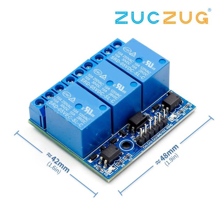 【VA VA VOOM】3 Relay Module With Optocoupler Isolation Compatible 3.3V Signal High-voltage | Daraz.lk