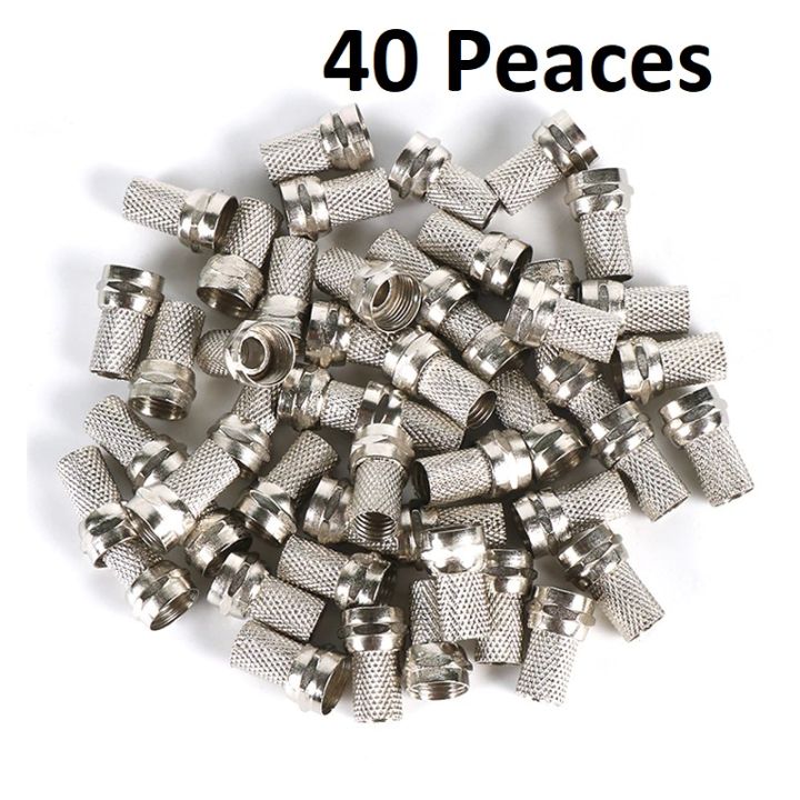 RG6 F Plug Connector Silver Waterproof Satellite 40 peaces | Daraz.lk