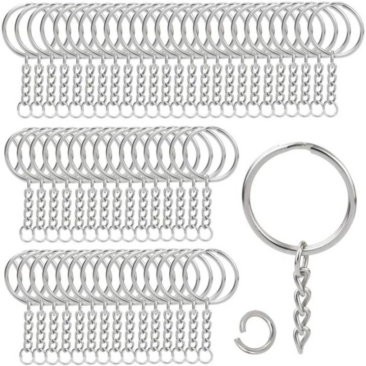 20pcs Metal Blank Keyring Keychain Split Rings Keyfob Key Rings Key ...