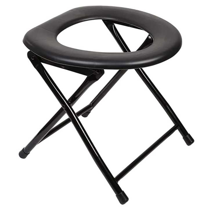 Folding Toilet Commode Stand with Removable Bucket | Daraz.lk