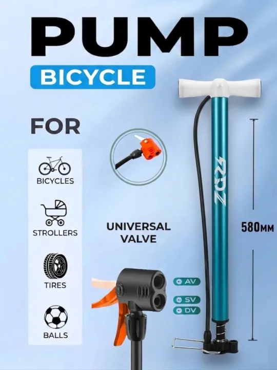 Portable Bicycle Air Pump Lightweight Multi Use Cycle Pump for Bicycle ...
