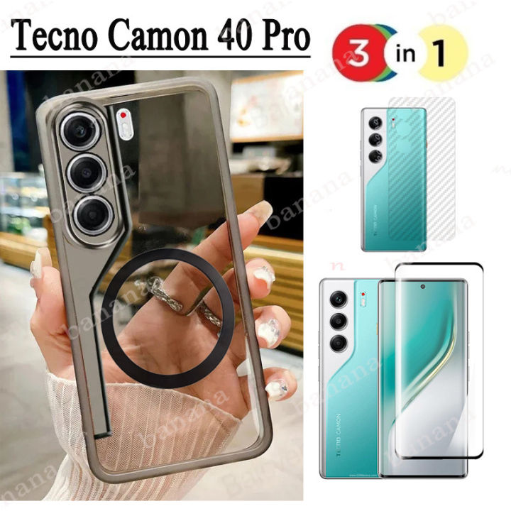 Tecno Camon 40 Pro Case Magnetic Sticker Shockproof Phone Case for ...