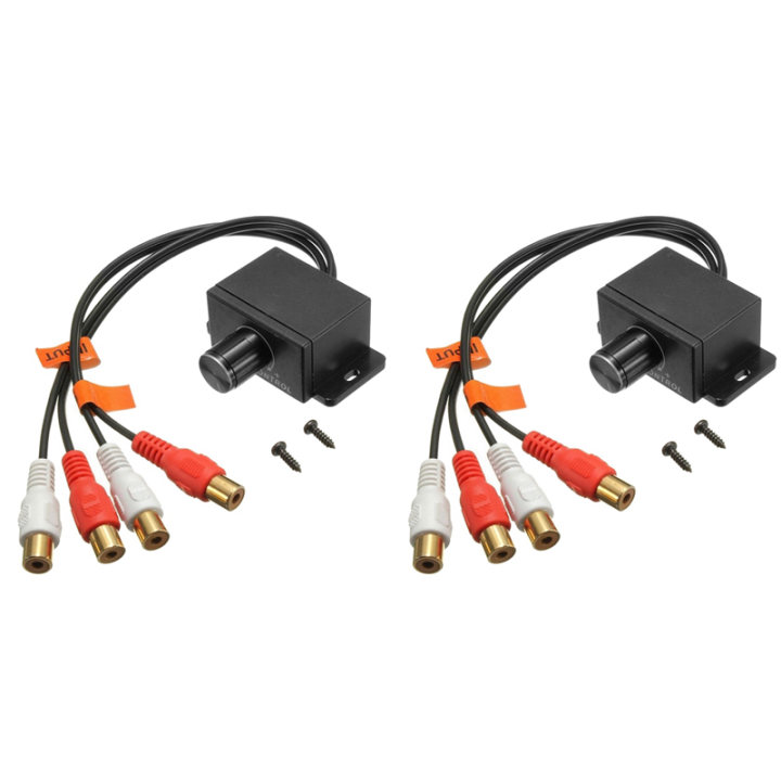 2X Universal Amplifier Bass RCA Gain Level Volume Control Knob for Car ...