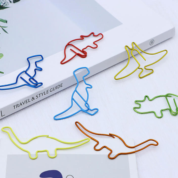 10 Pcs Shaped Dinosaur Paperclip, Dinosaur Fun Paper Clips,Assorted ...