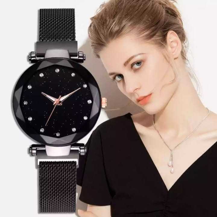 Luxury Fashionable Starry Sky Ladies Quartz Watch Galaxy Dial Star ...
