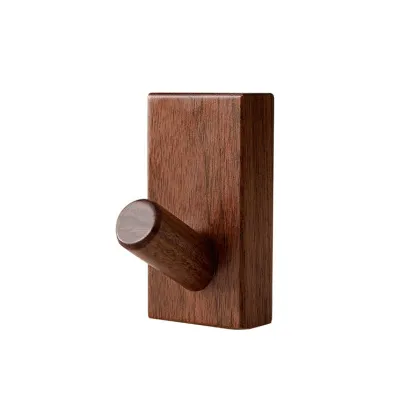 Natural Wooden Coat Hook Back Door Hanger 3m Self Adhesive Bag Hats ...