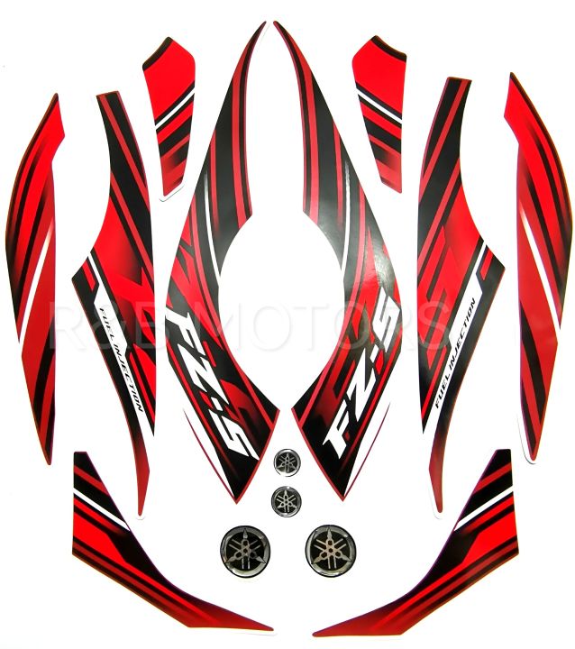 Yamaha Fz-s V2 Fuel Injection Red Matte Stickers Complete Set | Daraz.lk