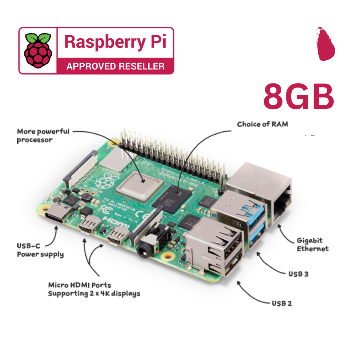 Raspberry Pi 4 Model B 8GB Original UK | Daraz.lk