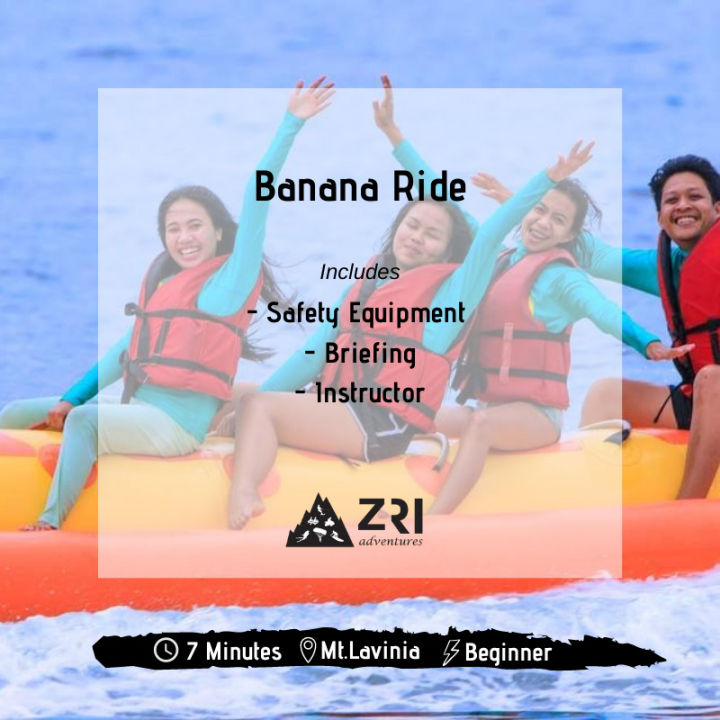 Mount Lavinia - Banana Boat Ride - Per Person (Min 3 Pax) | Daraz.lk