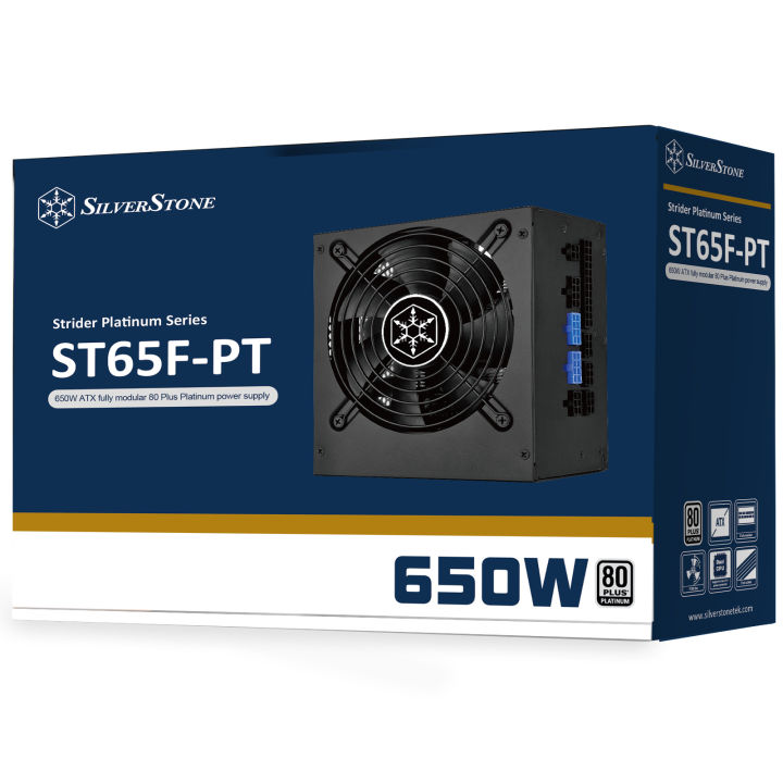 SilverStone SST-ST65F-PT 80 PLUS Platinum Certified Fully Modular 650W ...