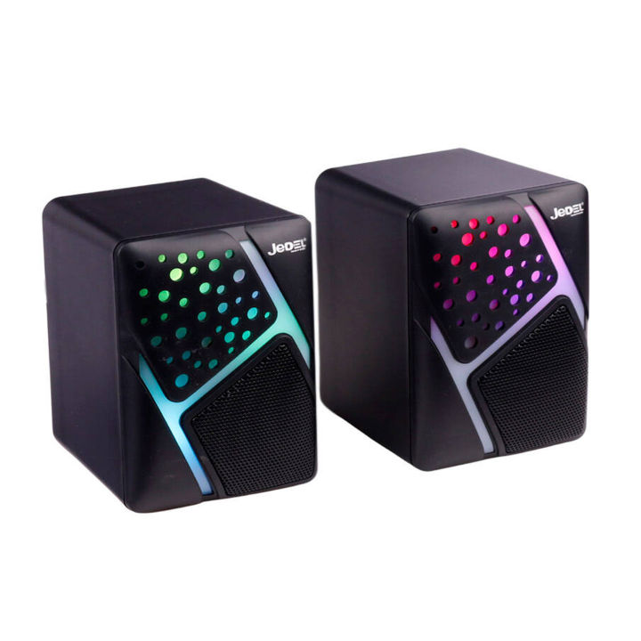 JEDEL Computer Speaker RGB Colorful Lighting Heavy Bass HighEnd 3D Stereo Surround Stereo ...