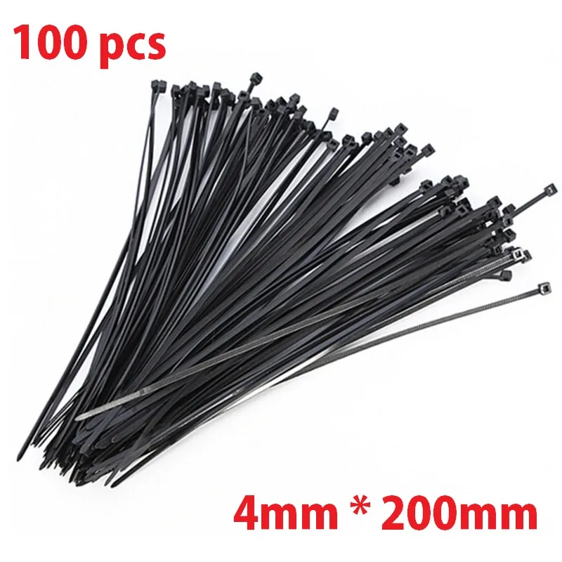 100PCS 4 200mm Electrical Cable Tie Wire Zip Tie Cord Daraz.lk