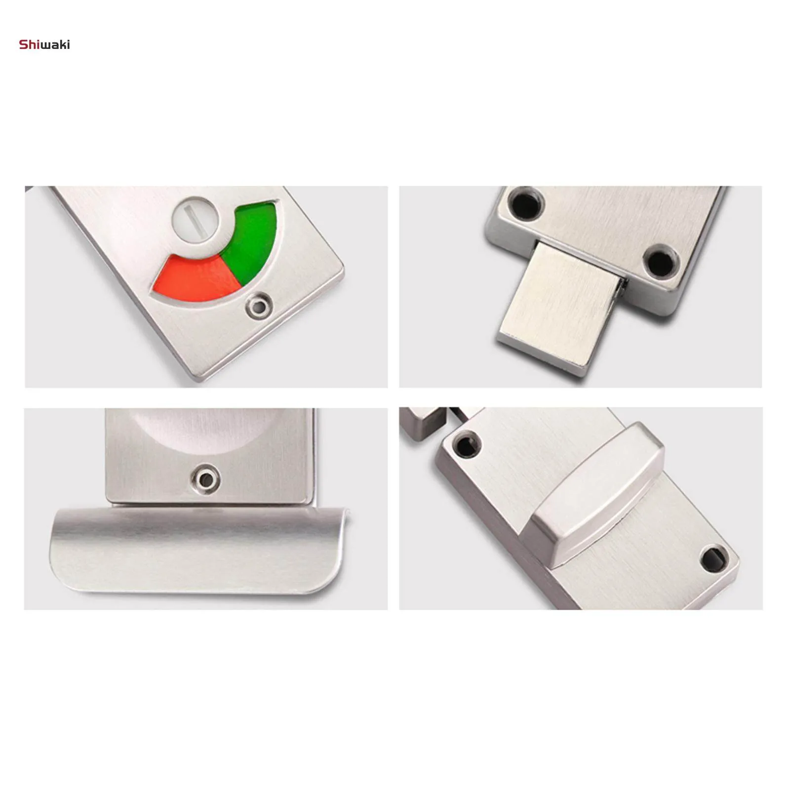 Partition Door Lock Latch Red Green Indicator Lock Stainless Steel ...