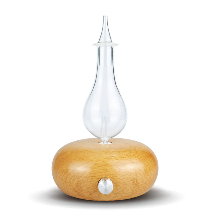 Essential Oil Diffuser, Nebulizer Diffuser,Wood and Glass Aromatherapy ...