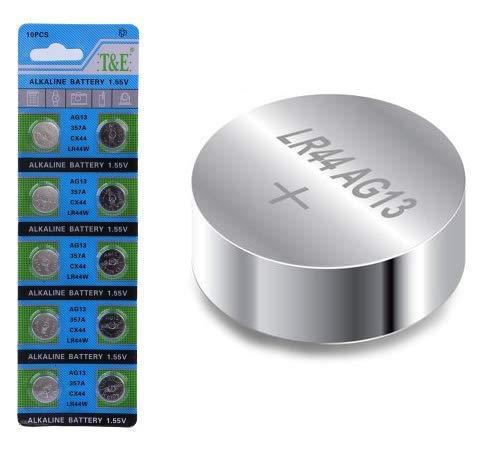 LR44 Batteries AG13 1.55V Alkaline Button Cell Battery A76 L1154 357A 303 SR44 for Watches ...