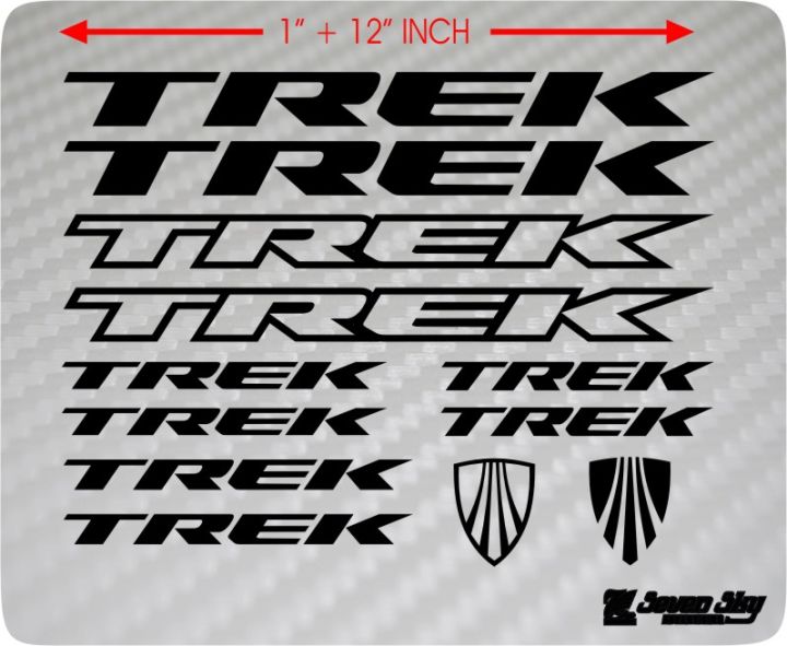 TRECK Push Bike Cycle Stickers Mountain Bike Luminous Reflective & PVC ...