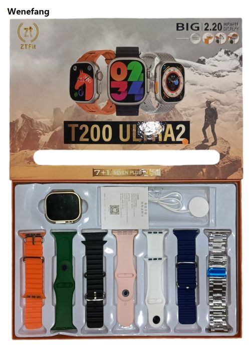 Wenefang ZT Fit Ultra-2 ( 7 in 1 ) Straps Smart Watch New Edition Metal ...