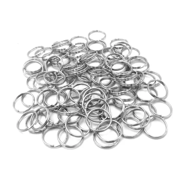15mm Dog Tag Rings Round Keychain Metal Diy Ring For Pet Id Dogs Cats ...