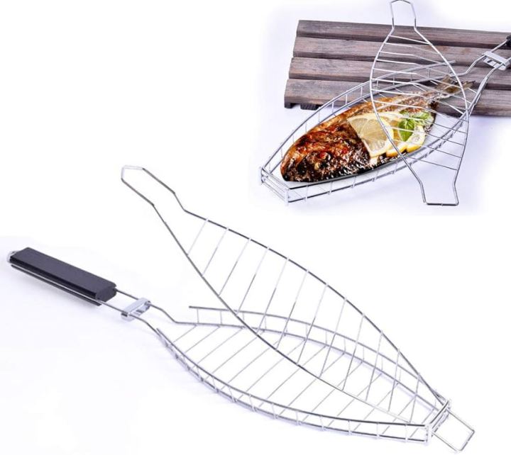 Barbecue Fish Grill, Net Bbq Tool - Large Silver | Daraz.lk