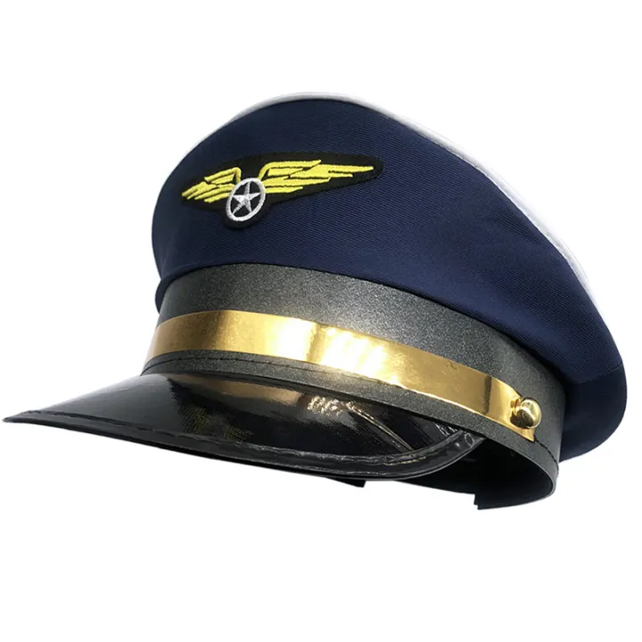 Cap Captain Hats Navy Costume Police Sailors Caps Captains Flight Hat ...