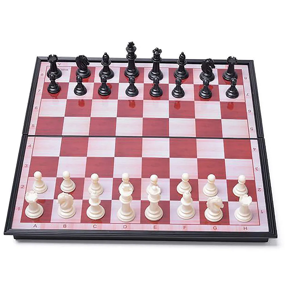 Mini Chess Set with Magnetic Pieces and Foldable Chess Board (17.5 x 17 ...