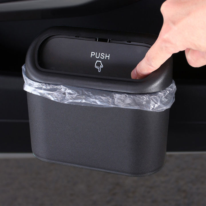 Portable Car Trash Can Hanging Mini Vehicle Garbage Organization With ...