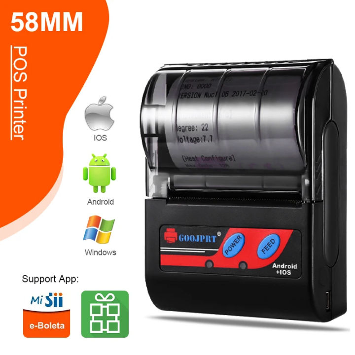 58mm Mini Thermal Printer Portable Receipt Ticket Thermal Printer ...